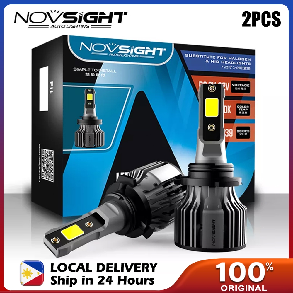 Novsight N39 H4 9003 HB2 Car LED Headlight 72W 10000LM 6000K White ...