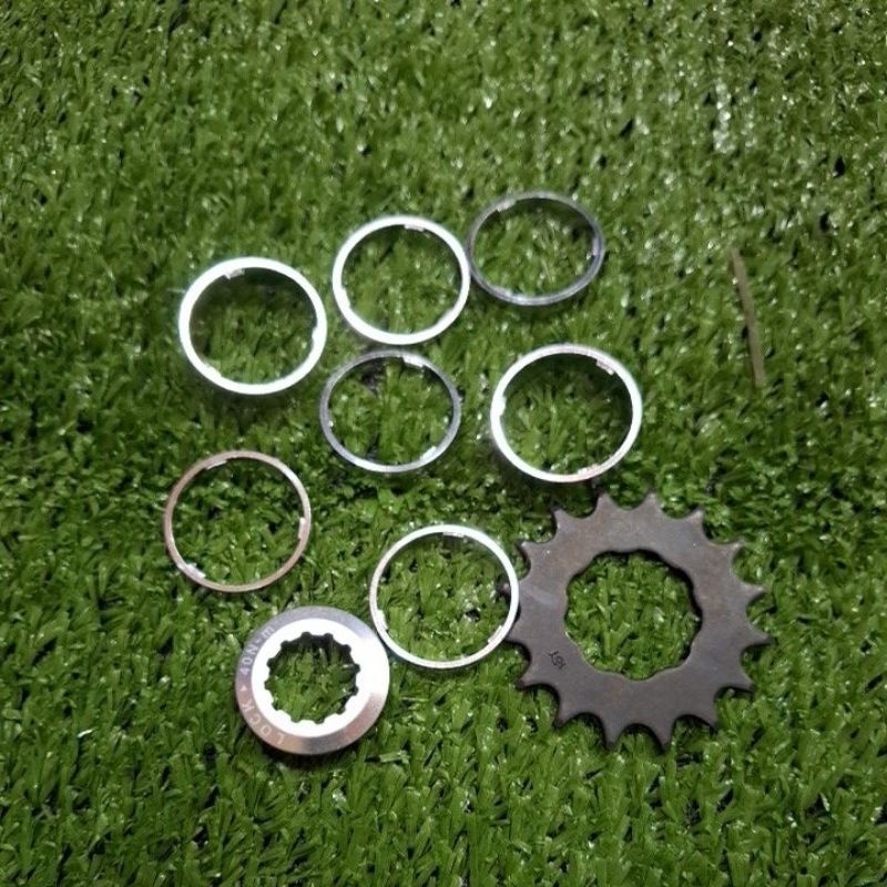 Bicycle single speed flywheel conversion kit with sprocker 16t | Shopee ...