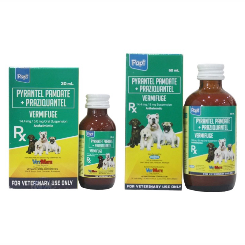 Papi Vermifuge Suspension Dewormer 60ml and 30ml | Shopee Philippines