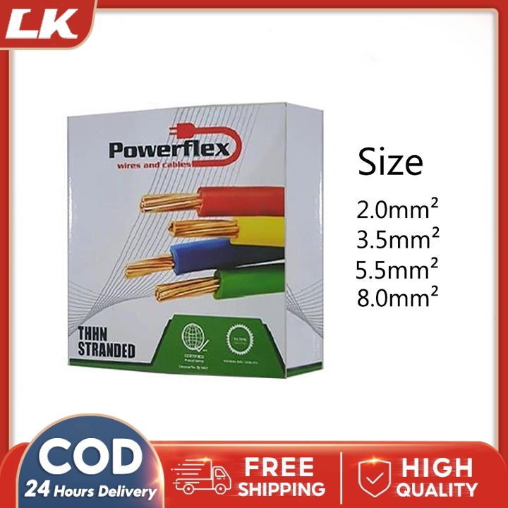 100% Original Powerflex Thhn Wire Electrical Stranded Wire 150m Per Box 14/7 12/7 10/7 8/7 ...