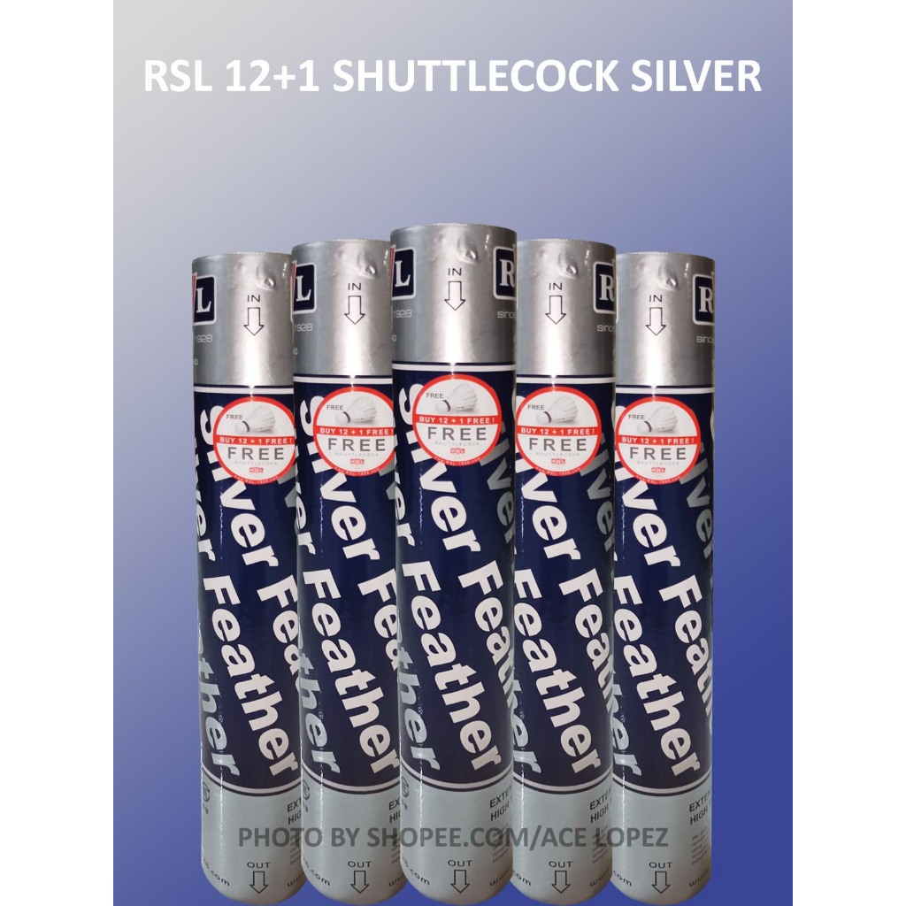 RSL Silver Badminton 12+1 Shuttlecocks als21207 | Shopee Philippines