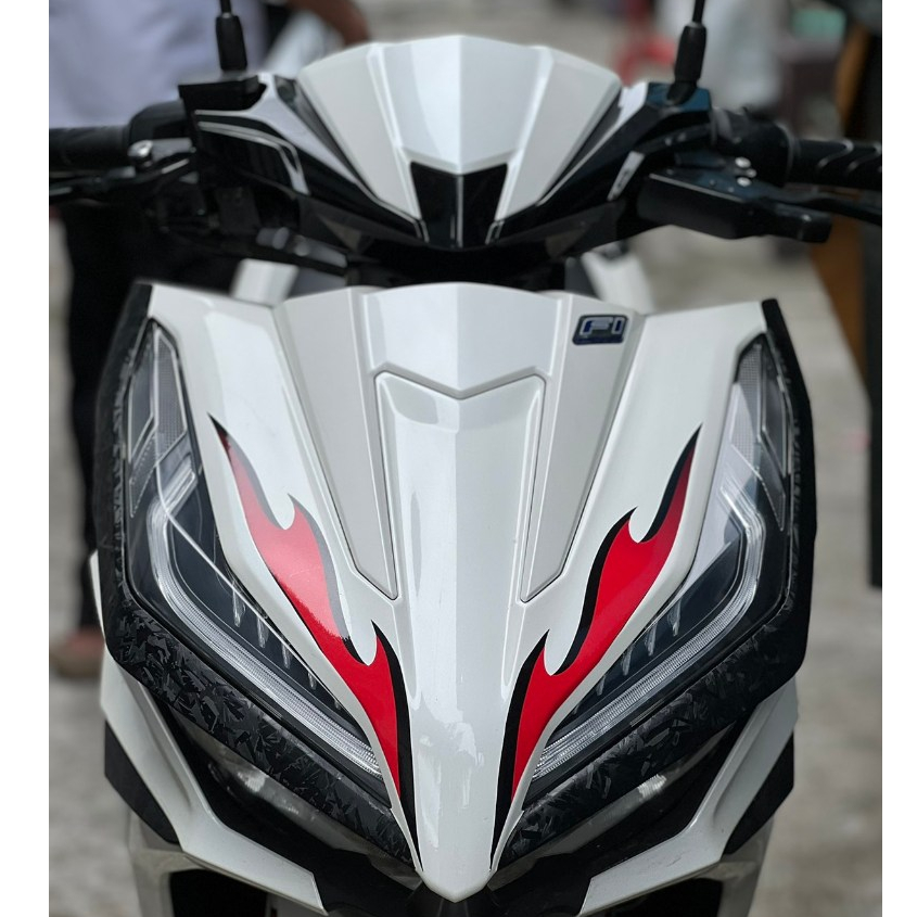 Honda Click V3 Fire Front Accent Printed Cut-Out Decals (NEW DESIGN ...