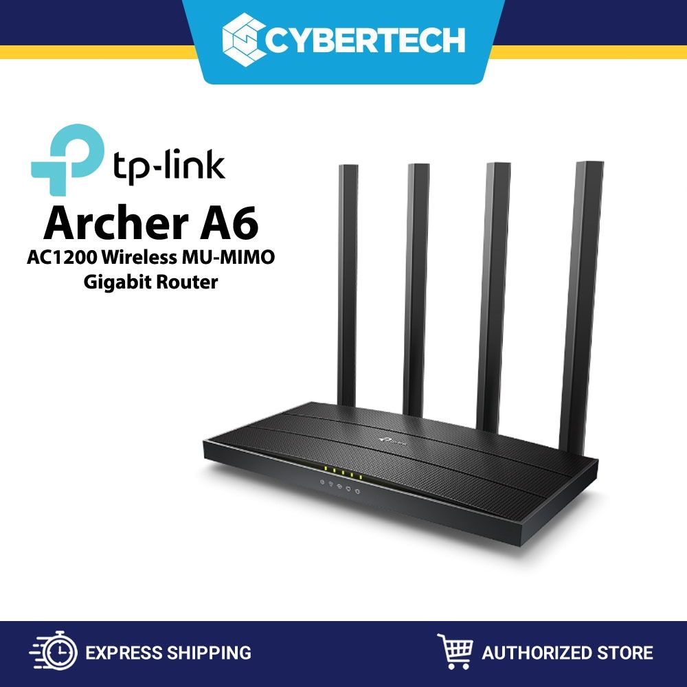 TP-Link Archer A6 AC1200 Wireless MU-Mimo Gigabit Router | Shopee ...