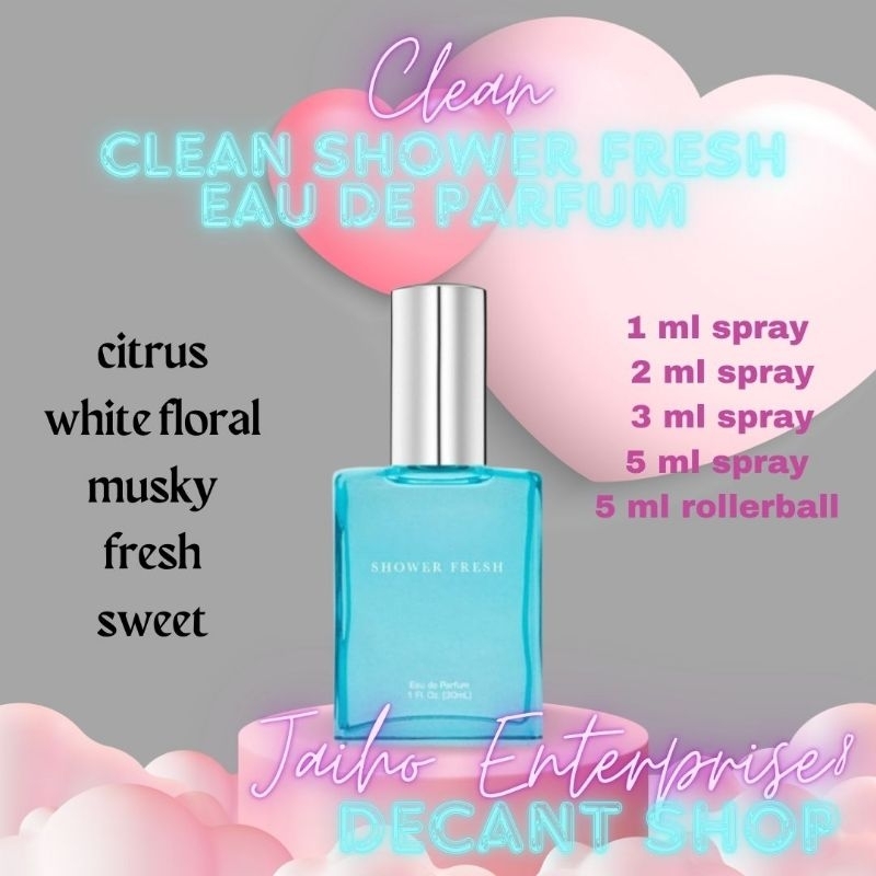 Sample Bottles Authentic Perfume Collection Clean Classic Shower Fresh ...