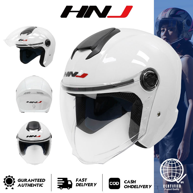 HNJ A4-005-A Motorcycle Helmet Half Face For Woman Man Couple Helmet ...