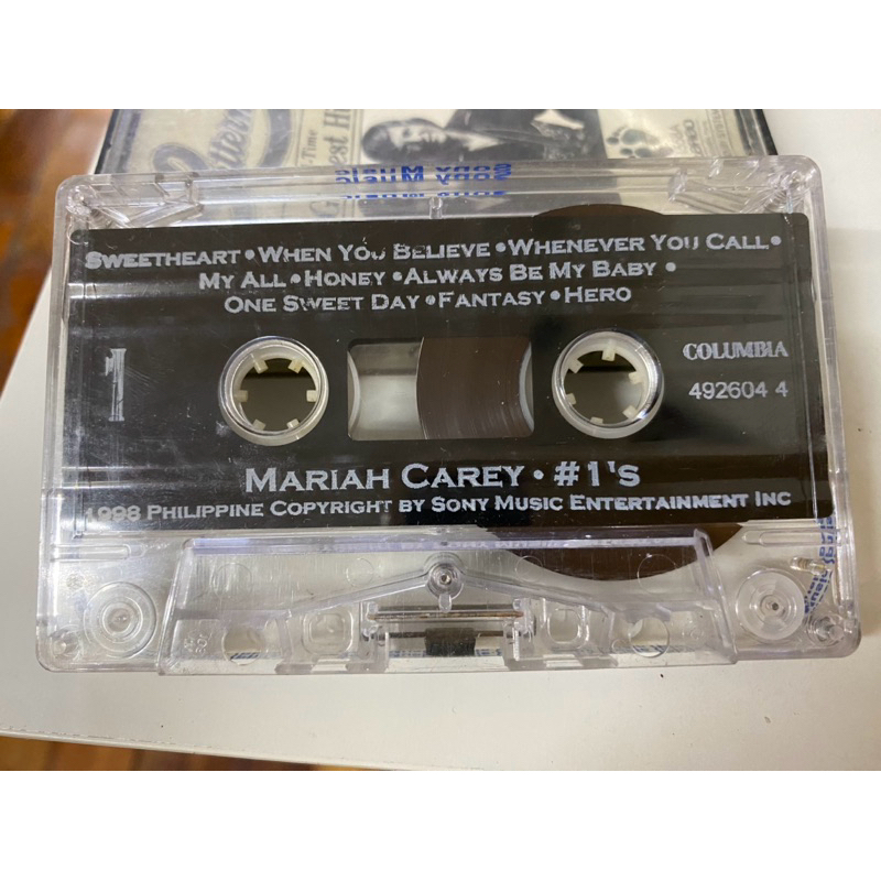 Mariah Carey #1’s - Original Philippines Pop Vocal Ballad Music Album Cassette Tape - No Inlay ...