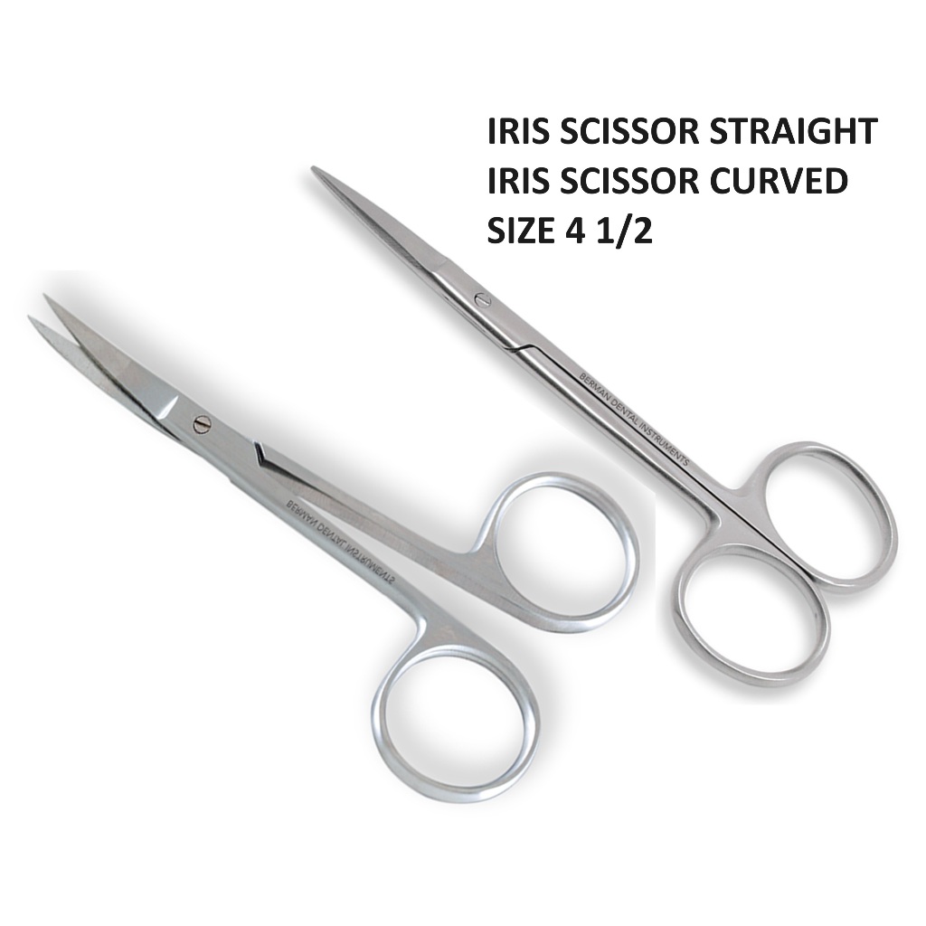 Iris Scissor Straight Iris Scissor Curved Medical Instruments Size: 4 1 ...