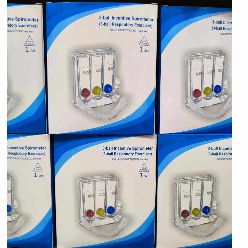 3-Ball Respiratory Exerciser Incentive Spirometer Triball 1200ml ...