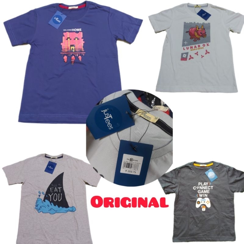 JusTees Tshirt for Kids , Mall Pull Out #Authentic | Shopee Philippines