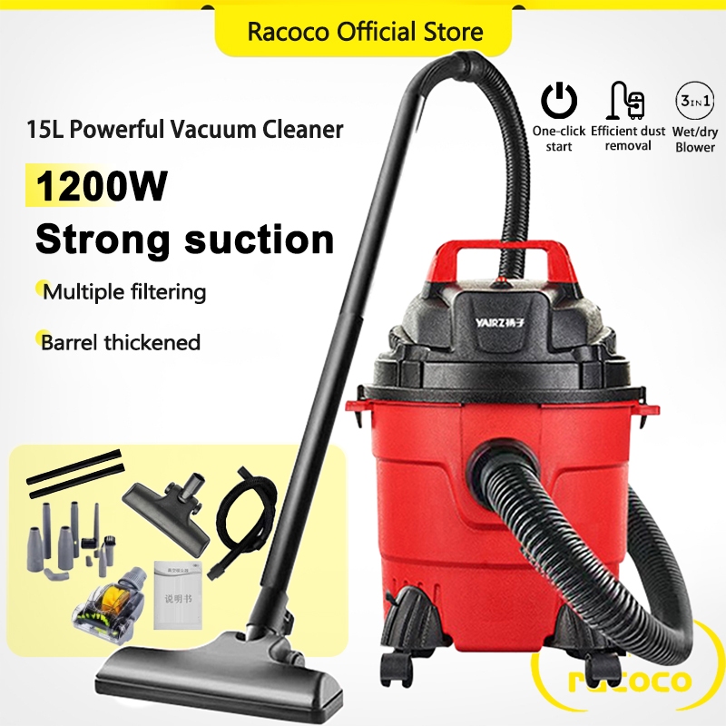Vacuum Cleaner 15L Household Carpet Vacuum Cleaner 3 in 1 Wet Dryer ...