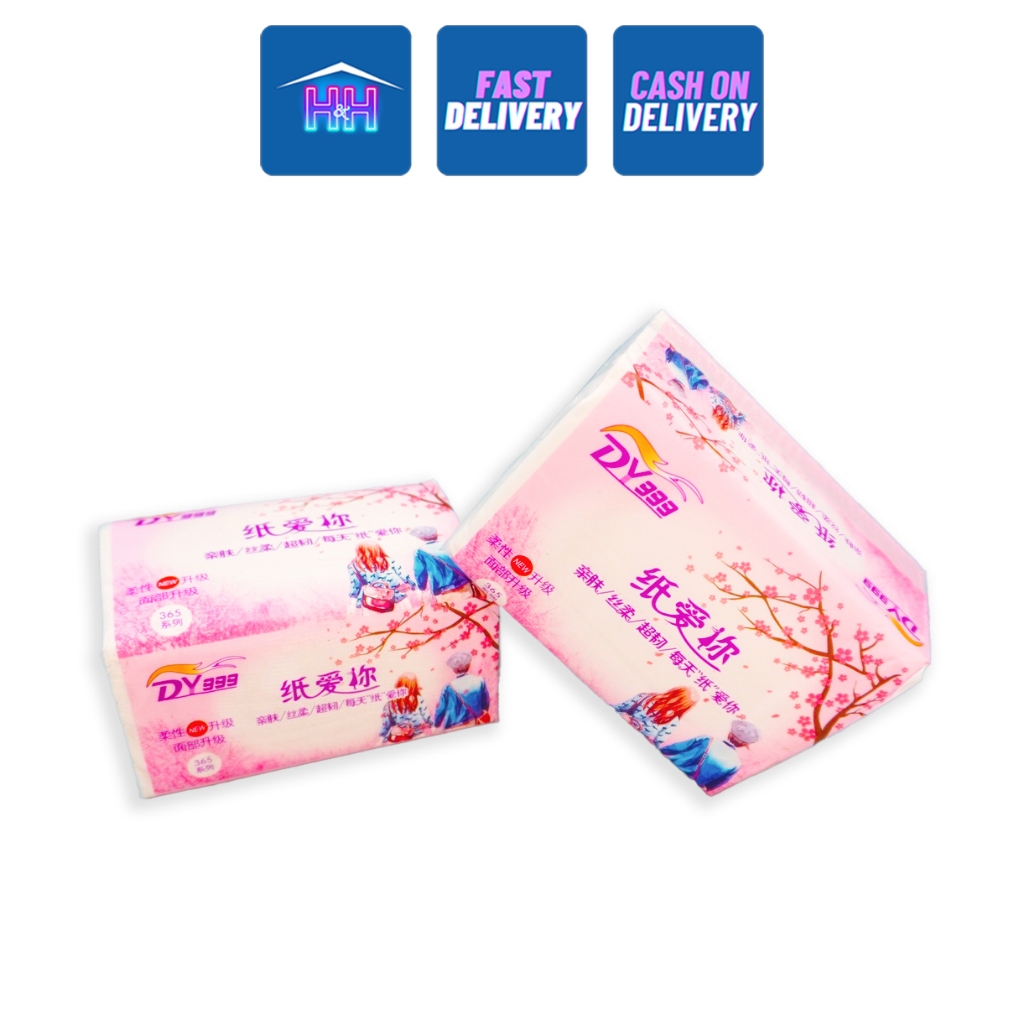 H&H Inter-Folded Facial Tissue - Paper Pop Up Tissue #999 3-Ply 400 ...