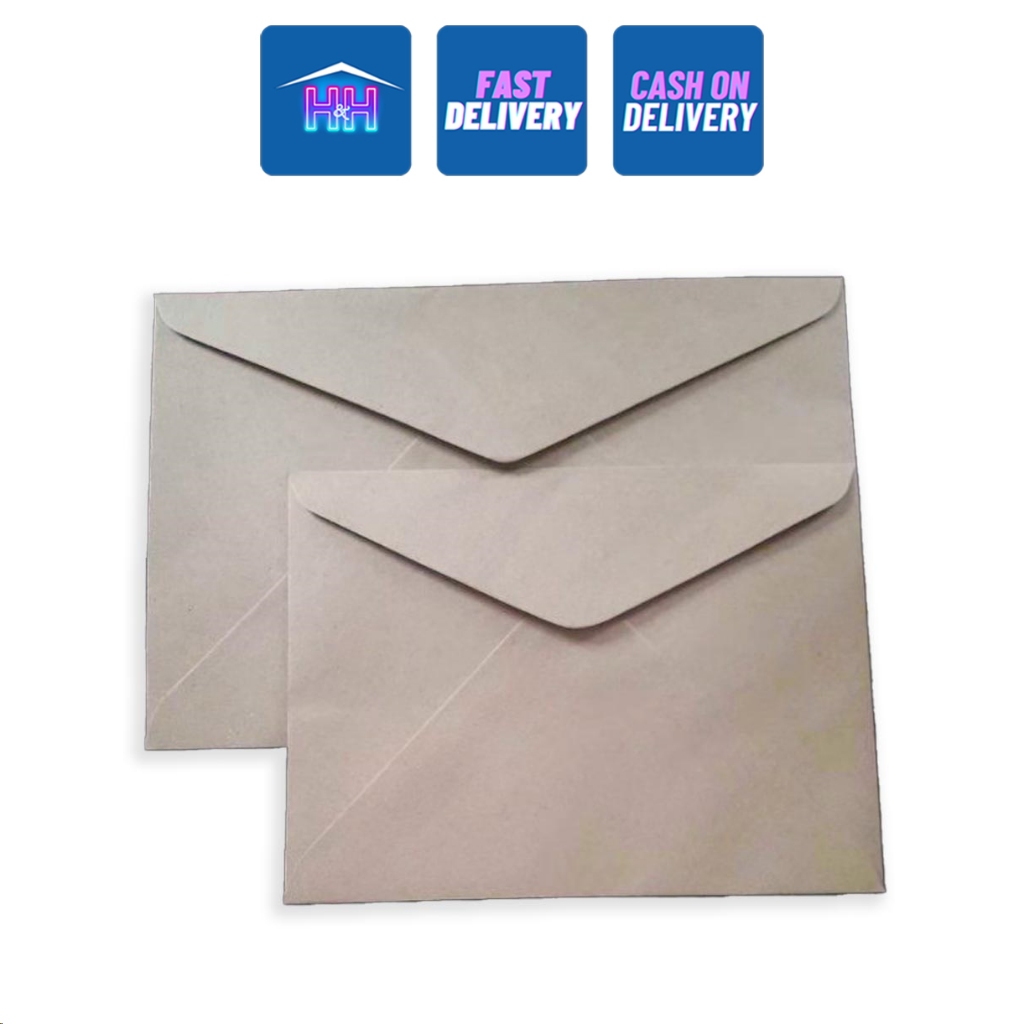 H&H 25pcs Brown Envelope - Office School Supplies Short Long A1034 ...