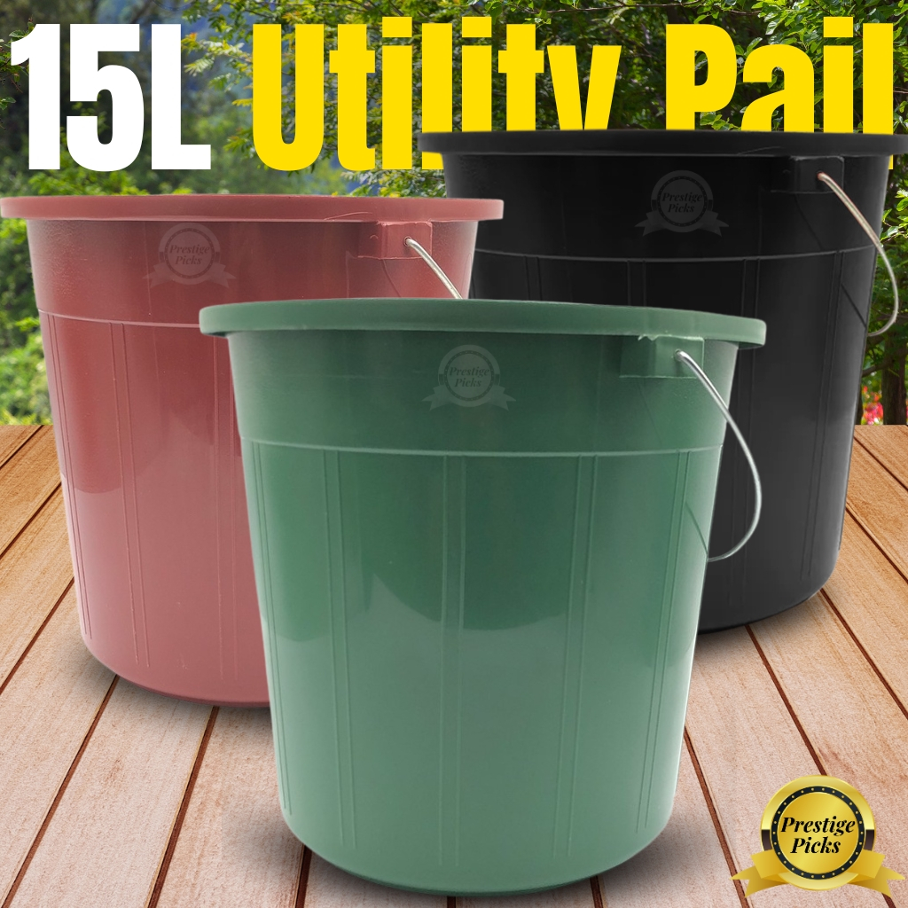 Plastic Timba Water Container Pail Water Bucket Utility Pail With Metal ...