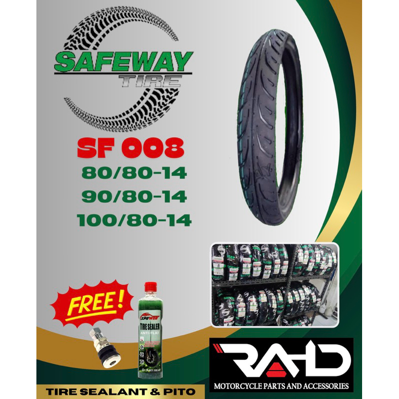 Safeway motorcycle /motor tire model SF008 with free tire sealant and tire valve!! | Shopee ...
