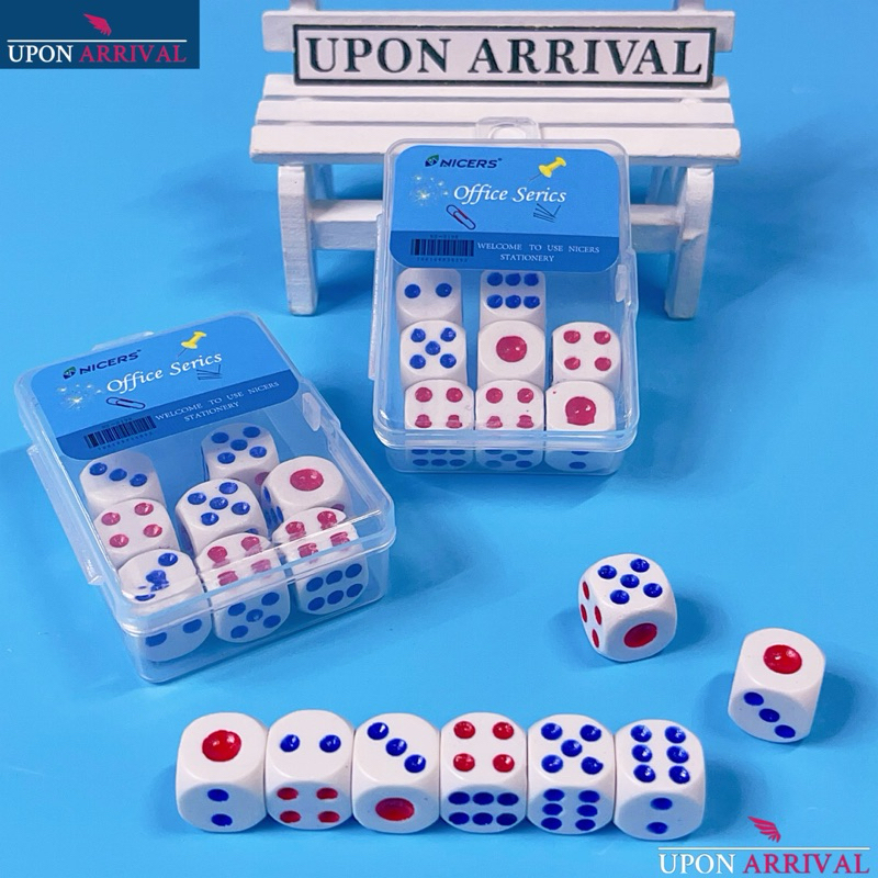 8pcs Opaque Game Dice 14mm White Standard 6-Sided Round Corner Dice For ...