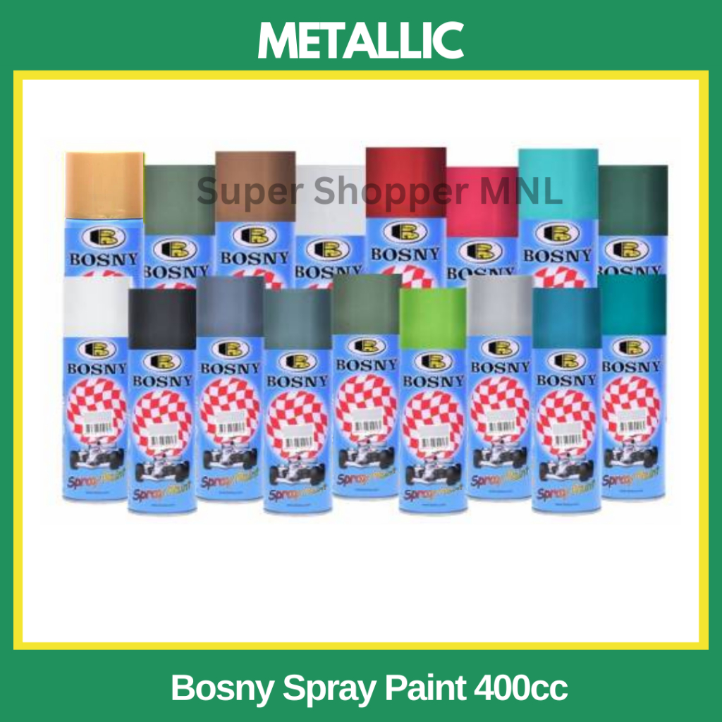 Bosny Spray Paint - Metallic, Gold, Aluminum, Special Colors 400cc ...