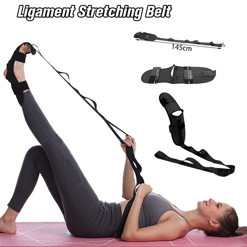 Yoga Ligament Stretching Belt Black Foot Ankle Joint Correction Brace ...