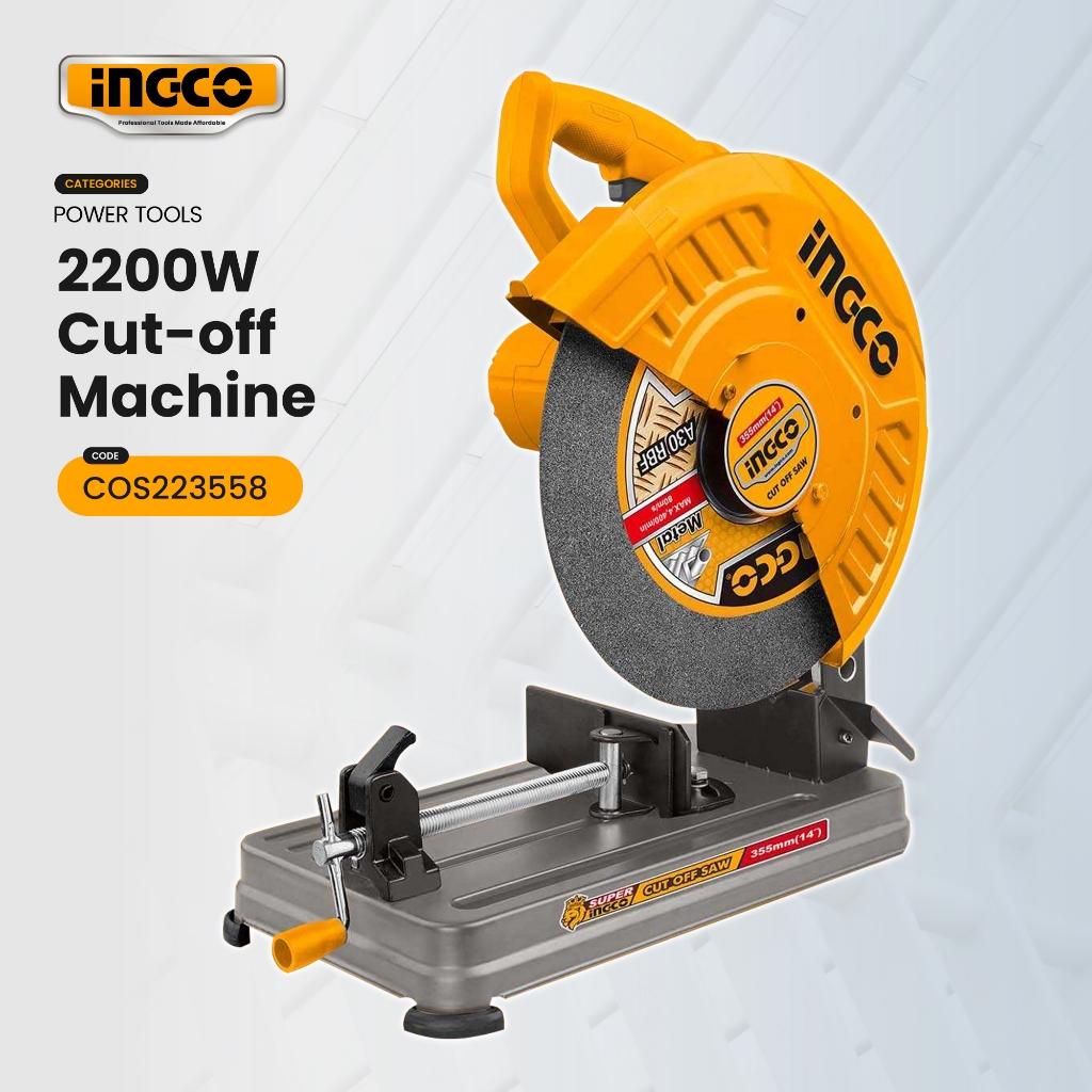 Ingco 2200W Cut-Off Saw With 1pcs 355mm Cutting Disc Cutoff Machine ...