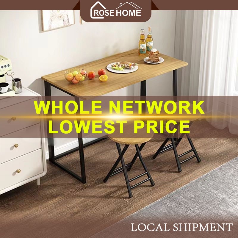 ROSE HOME Portable Folding table Dining Table And Chairs Combination ...