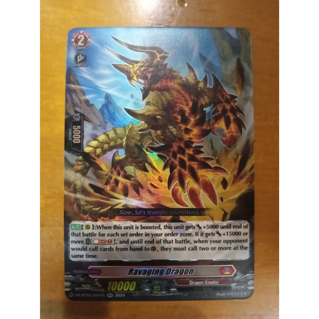 CFV Ravaging Dragon RR DZ-BT03 Dragon Empire Cardfight Vanguard English | Shopee Philippines