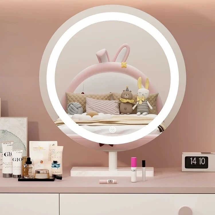 Bedroom dressing table desktop tri color light intelligent rotatable ...