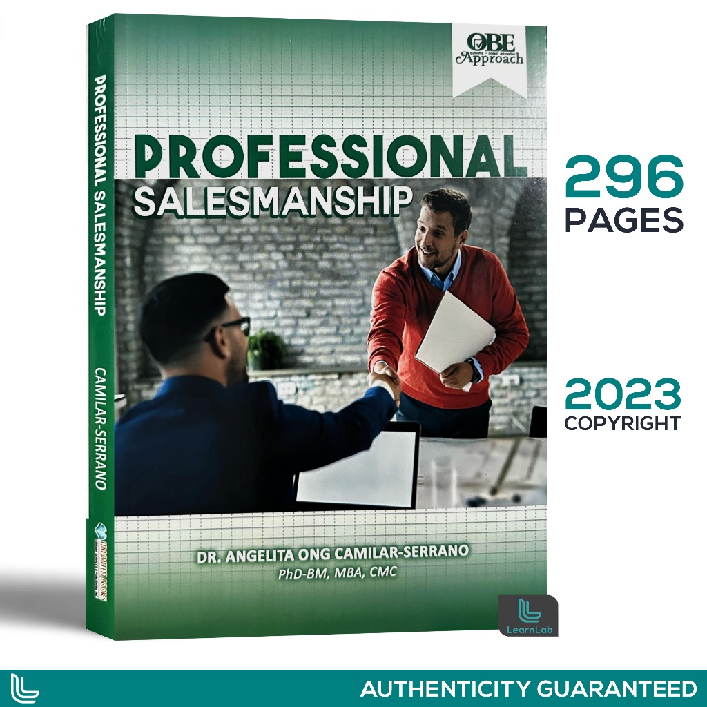 PROFESSIONAL SALESMANSHIP © 2023 - Dr. Angelita Ong Camilar - Serrano ...