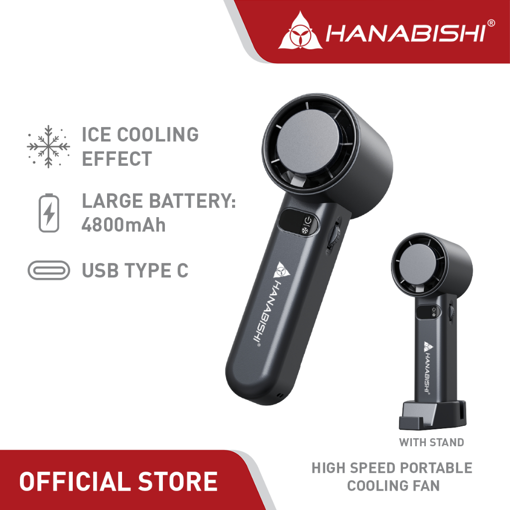 Hanabishi Hi-Speed Ice-Cooling Portable Fan | Shopee Philippines