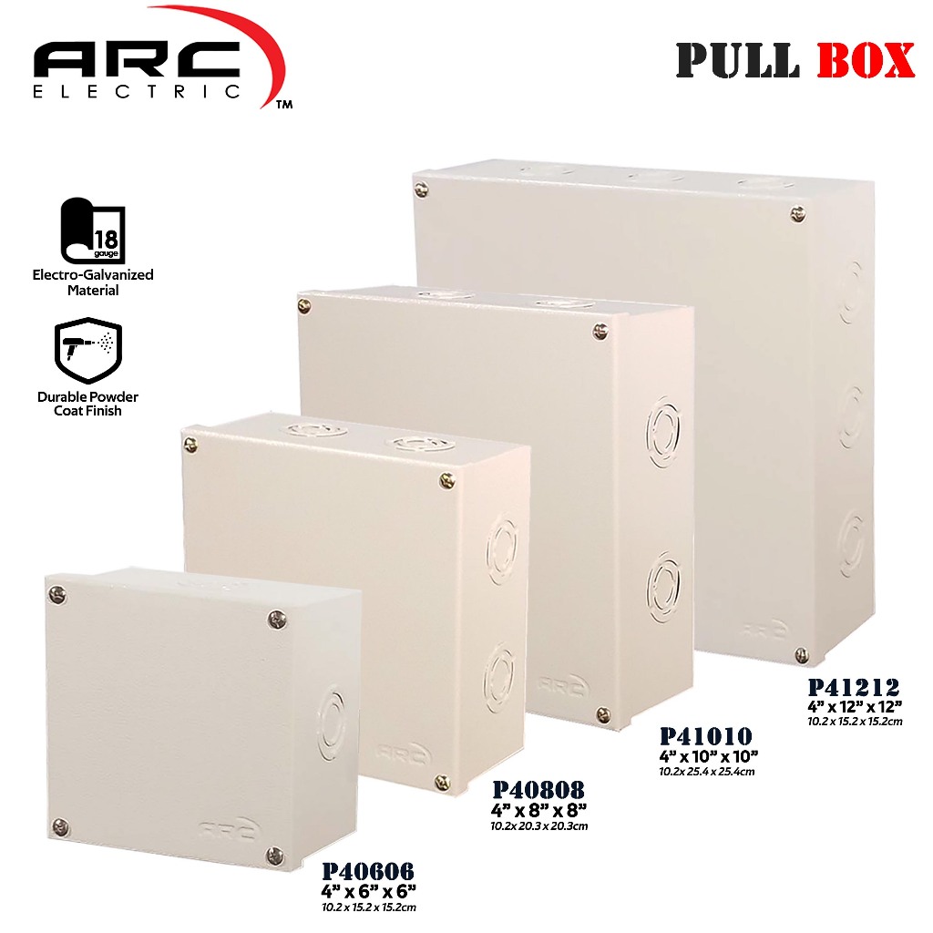 ARC Nema1 Pull Box 18 Gauge with Screw Cover Metal Enclosure Polyester ...