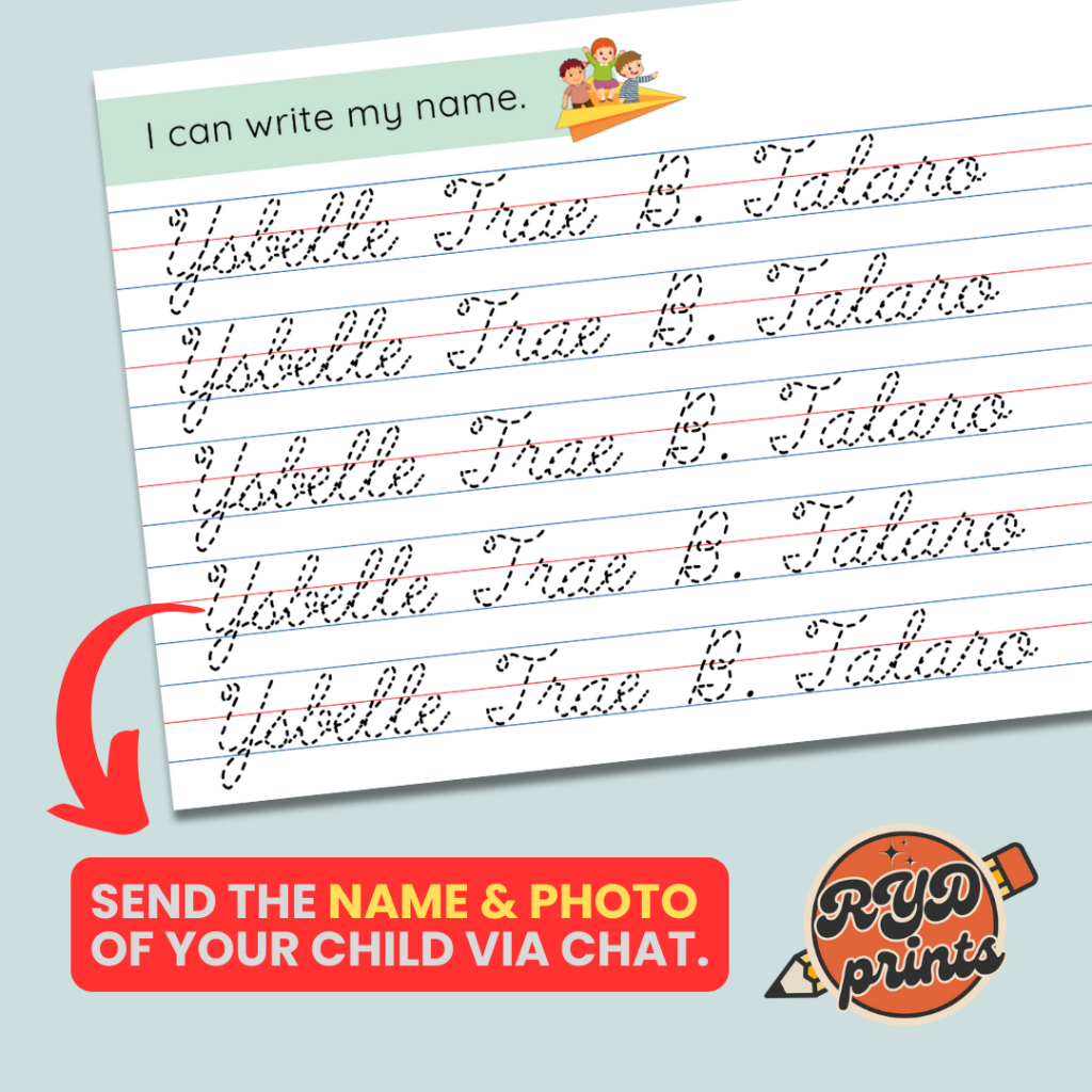 Cursive Writing Pad: Name, Alphabet | Shopee Philippines
