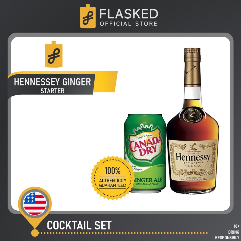Hennessy Ginger Cocktail Set (Hennessy VS Cognac 700ml No Box,Canada ...