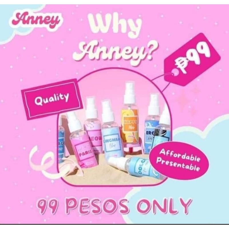 BODY SPRAY ANNEY PERFUME SERIES 50ML RETAIL | Shopee Philippines