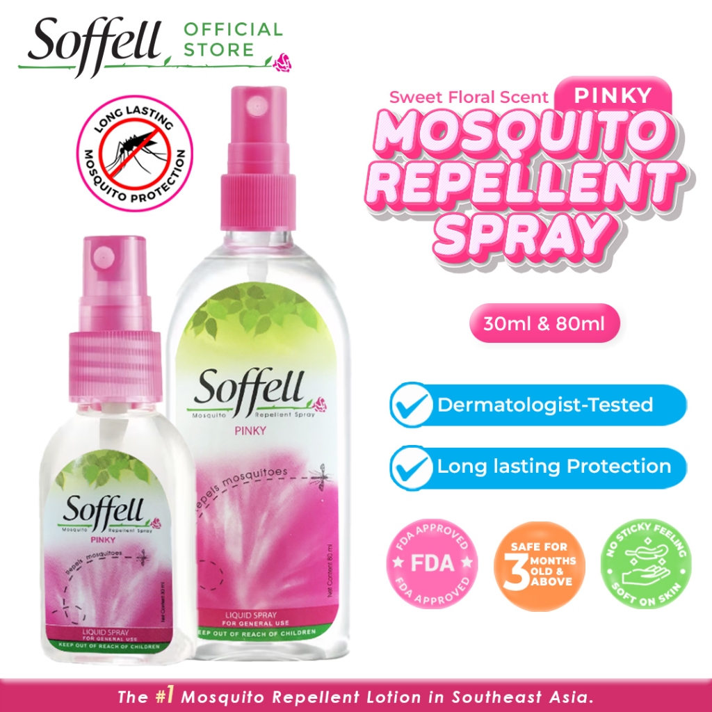Soffell Mosquito Repellent Spray 30ml & 80ml | Shopee Philippines