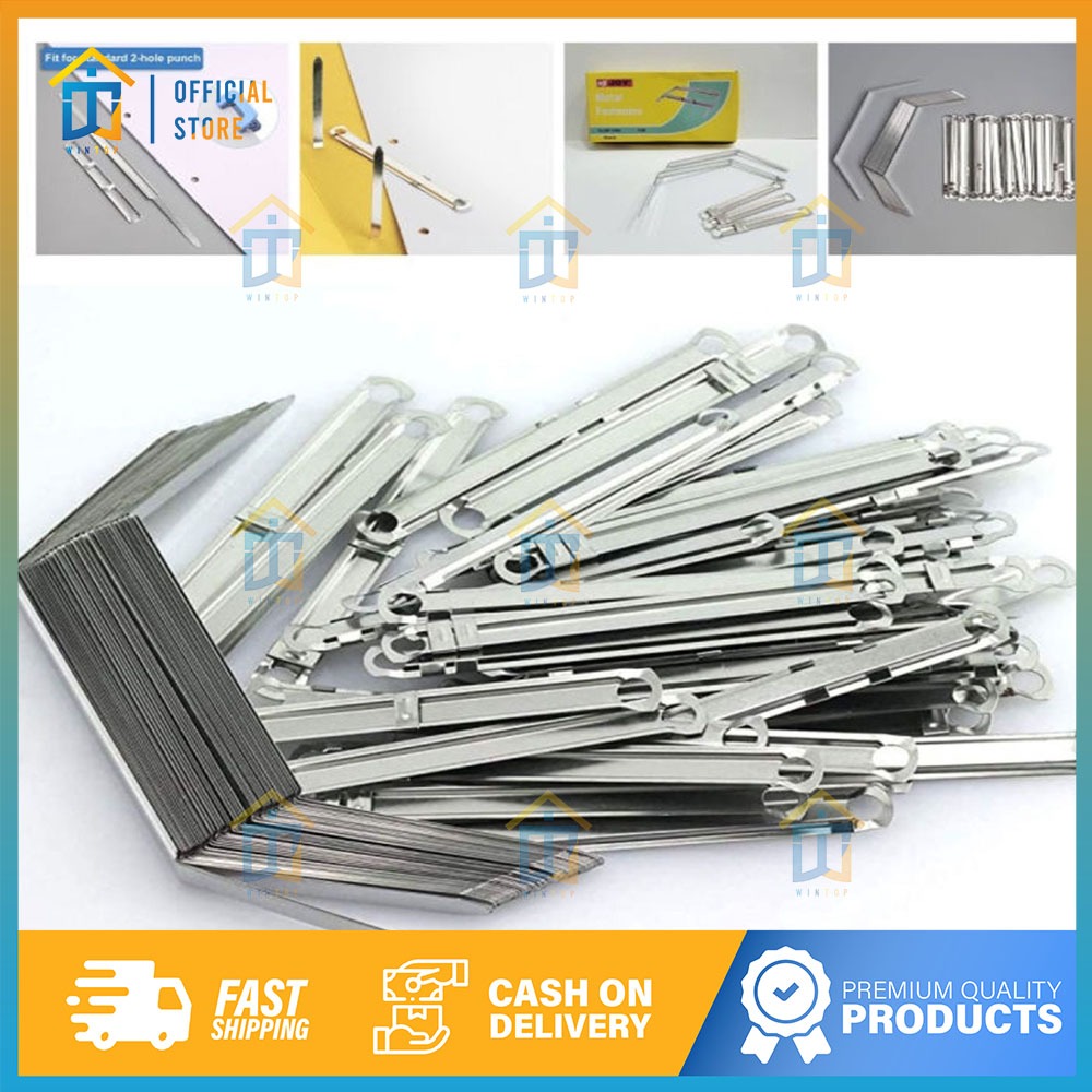 Wintop】 50 Sets Per Box Fasteners Metal 7 cm Metal File 2-Hole Metal ...