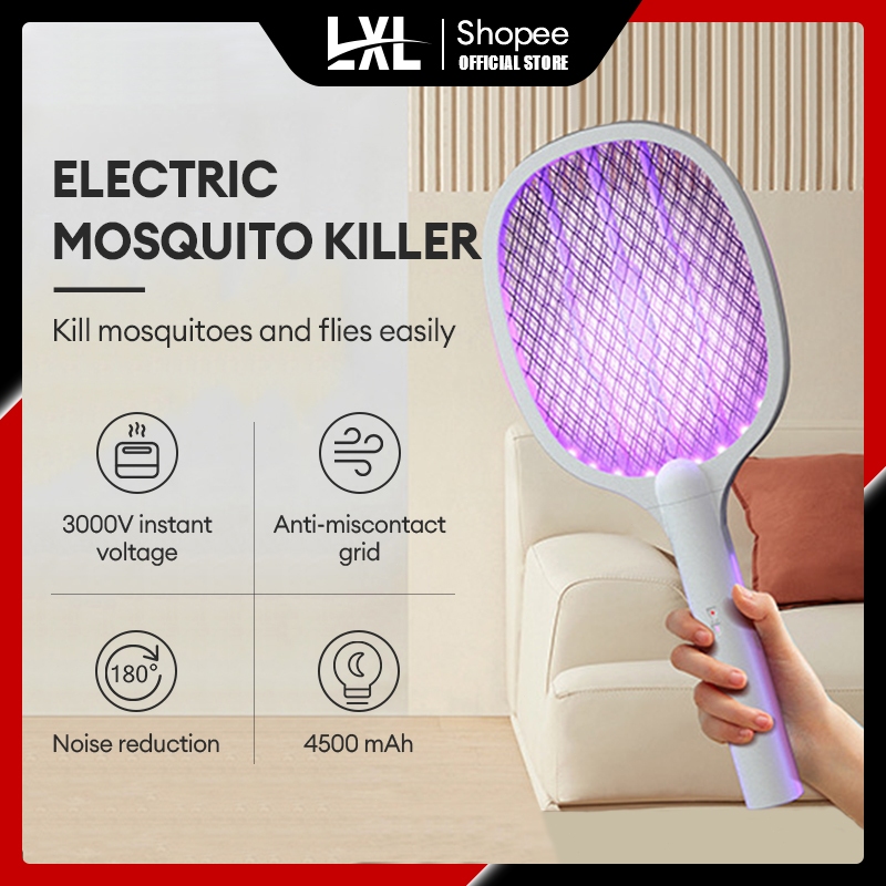 LXL Electric Mosquito Swatter Pamatay Lamok Rechargeable 2 In 1 High ...