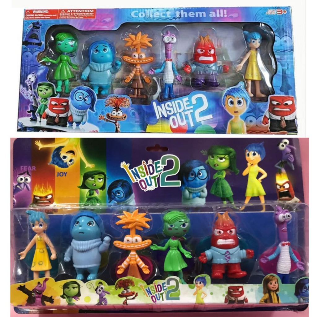 7-10 cm 6in1 Inside Out 2 peripheral doll cartoon model ornaments three ...