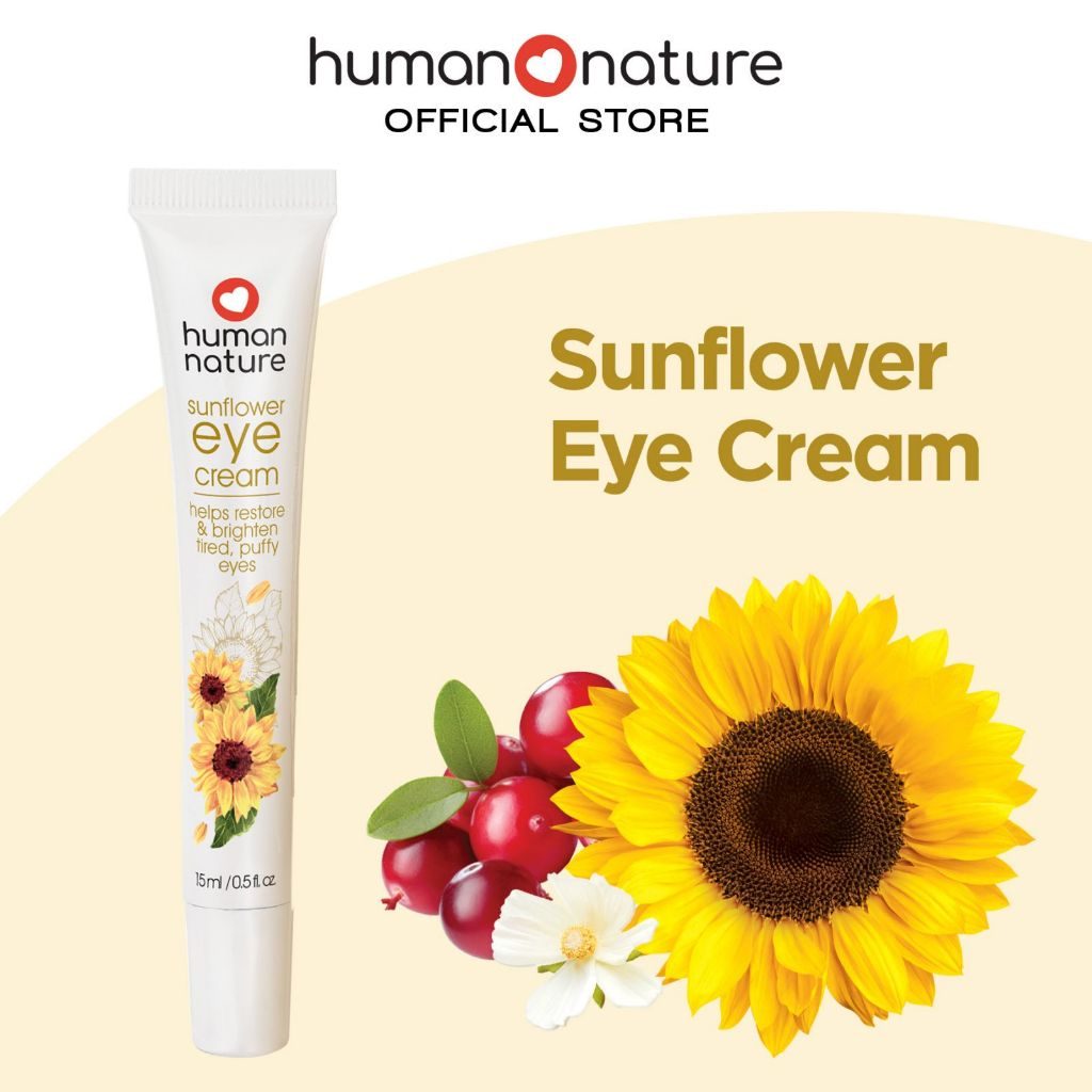 Human Nature Sunflower Eye Cream 15ml (No Harmful Chemicals) | Shopee ...