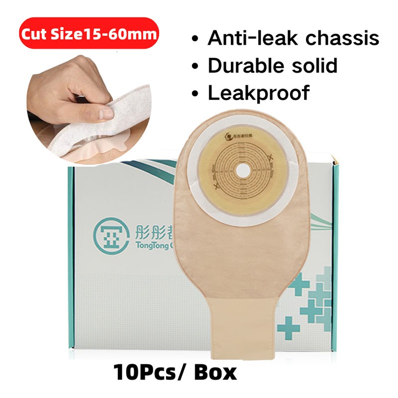 10PCS Colostomy bag Medical Seal Ostomy Bag Cutable Size Urostomy ...