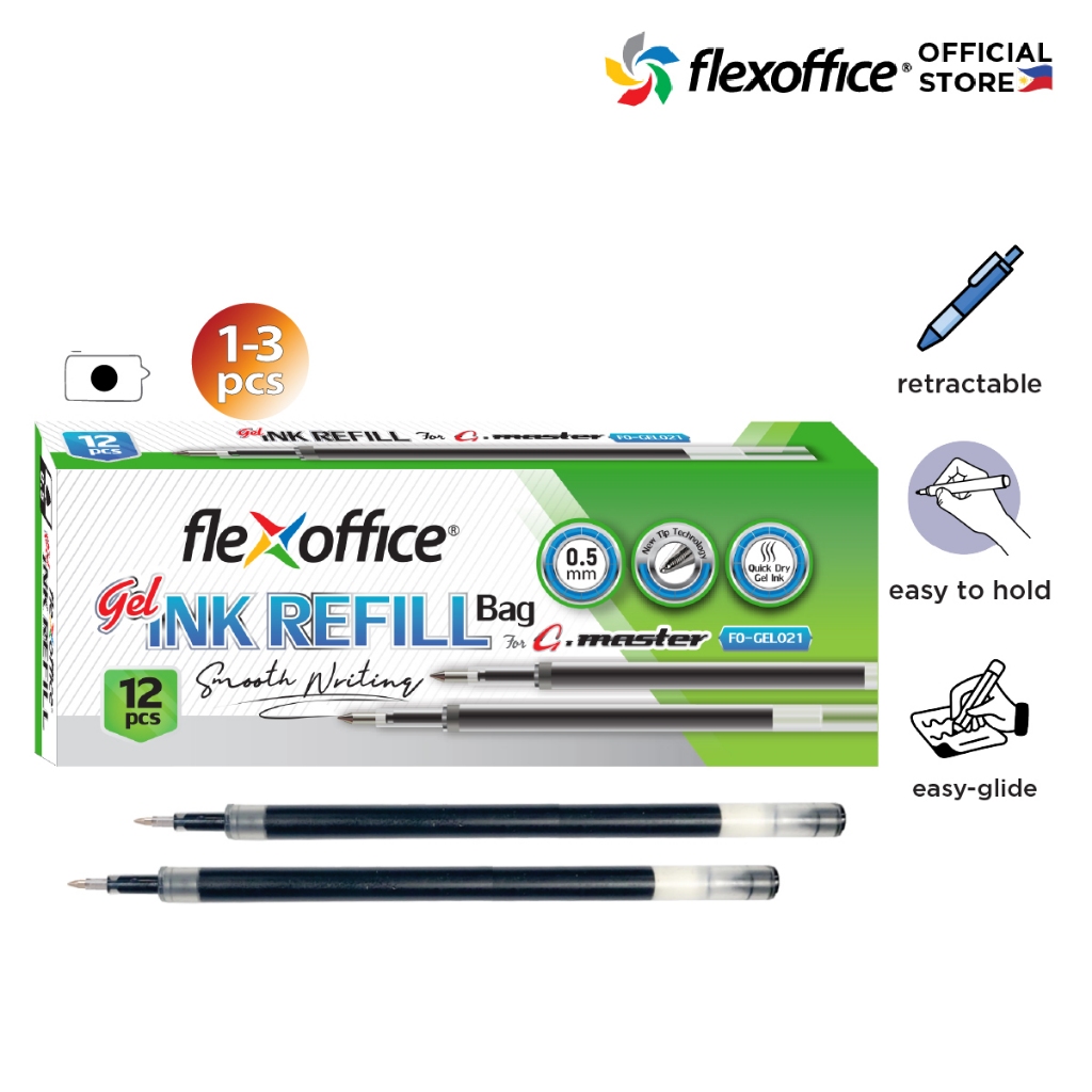 FlexOffice Refill G-Master Gel Pen 0.5mm - Refill Ink - Black Ink - FO ...