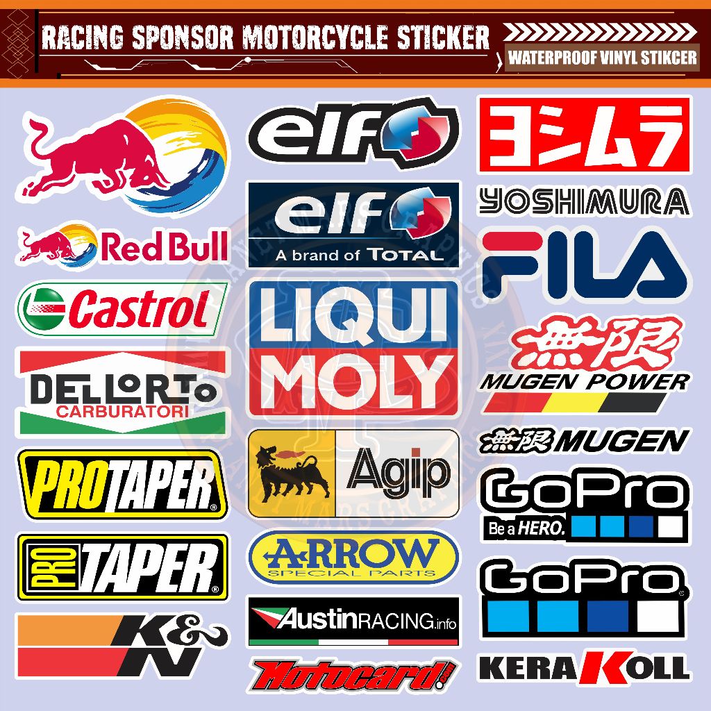 Racing Sponsor Motorcycle Sticker Side Strip Helmet MotoGP inspired ...