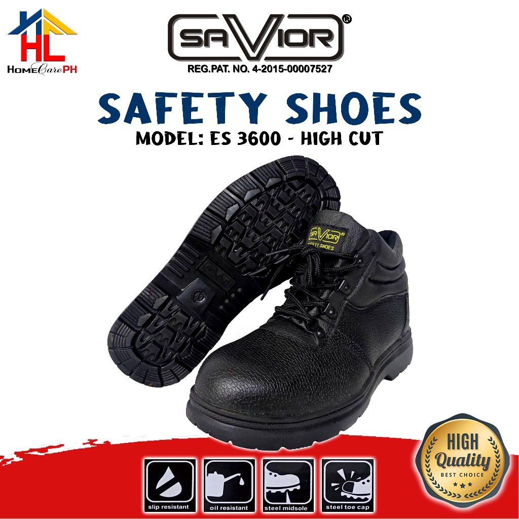Savior High Cut Safety Shoes, Steel Toe Cap & Mid Sole, Anti-Piercing ...