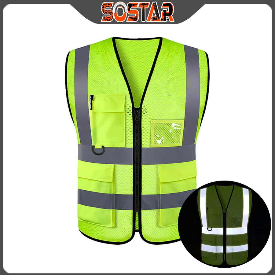 High Visibility Reflective Safety Vest Adjustable Reflective Security ...