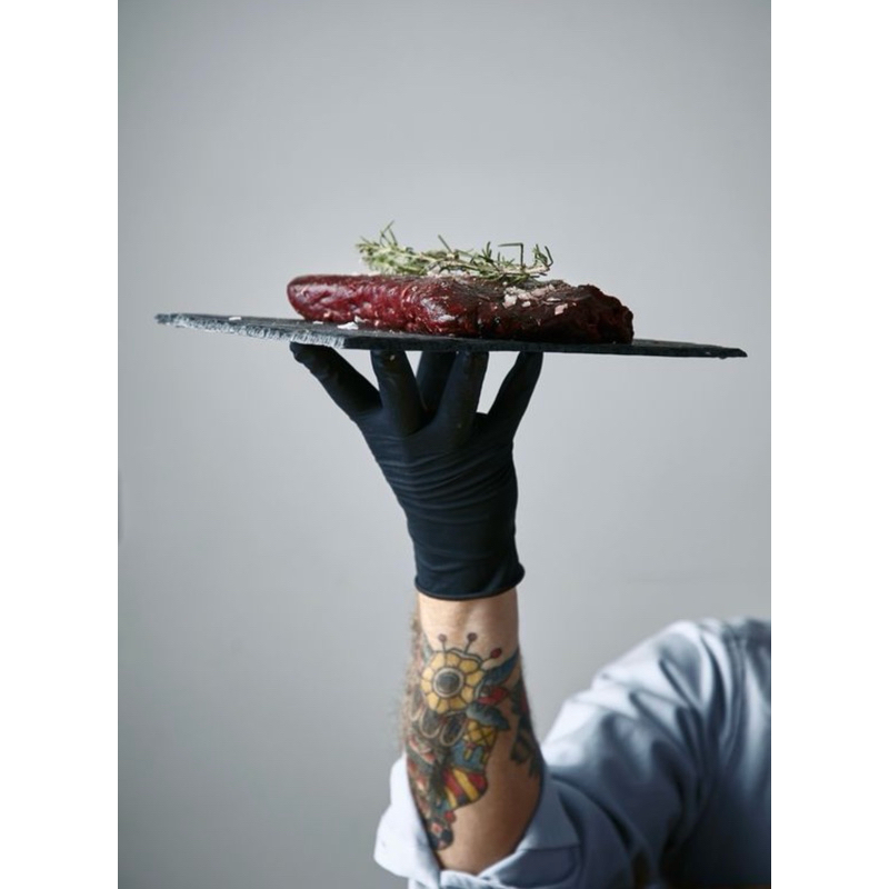 Tough Chef Black Vinyl Gloves Nitrile Blend 100pcs per box | Shopee ...