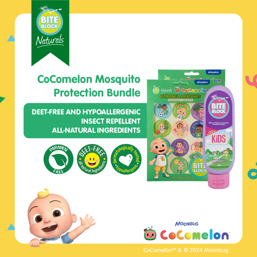 Bite Block CoComelon Mosquito Protection Bundle with Bite Block Kids ...