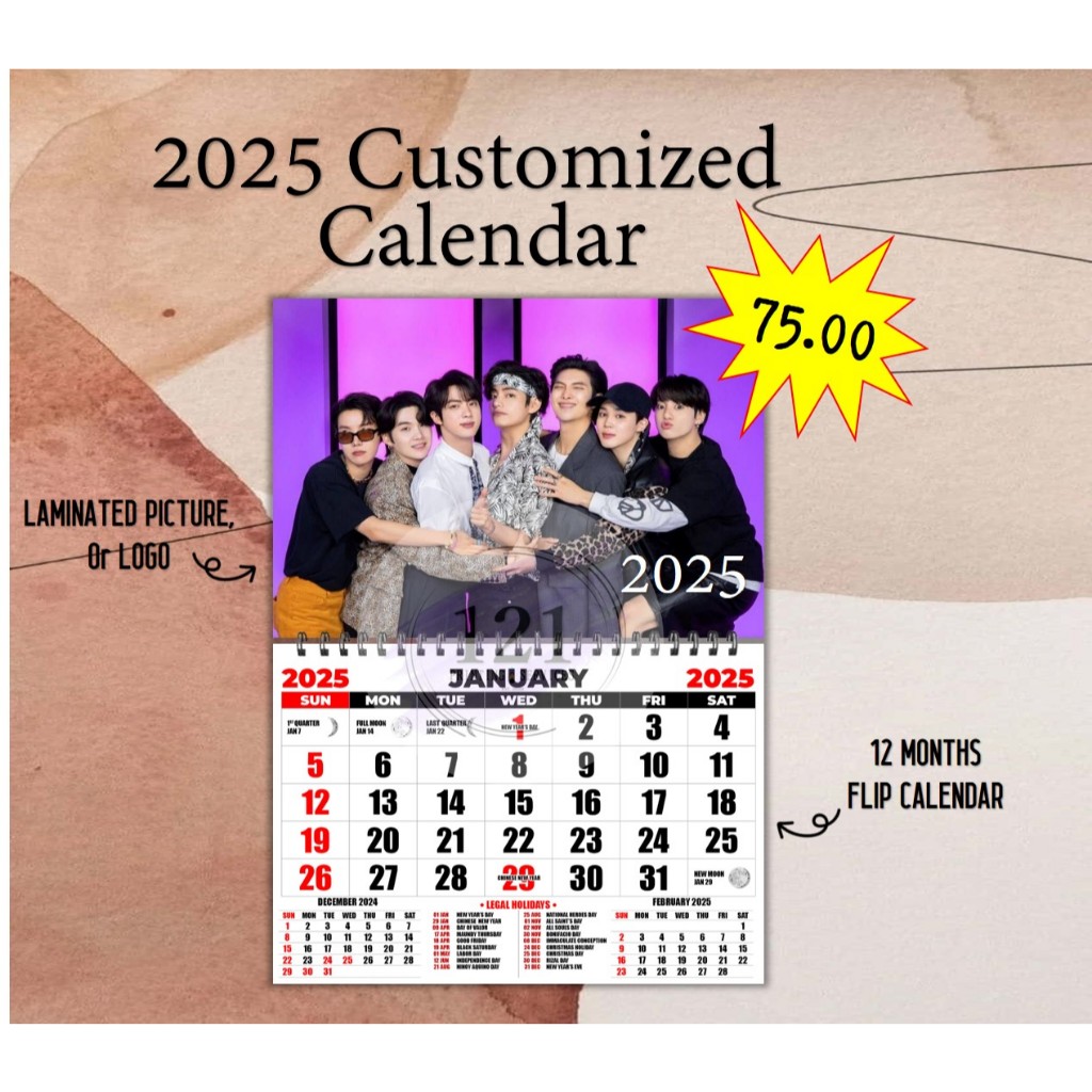 CUSTOMIZED 2025 CALENDAR | Shopee Philippines
