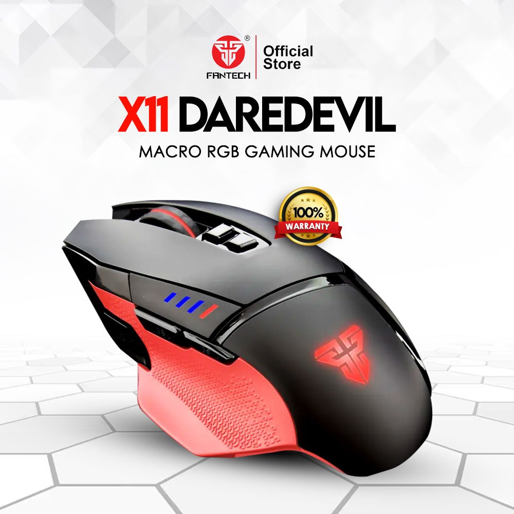 Fantech X11 Daredevil Pixart Gaming Mouse Macro RGB Programmable FPS ...