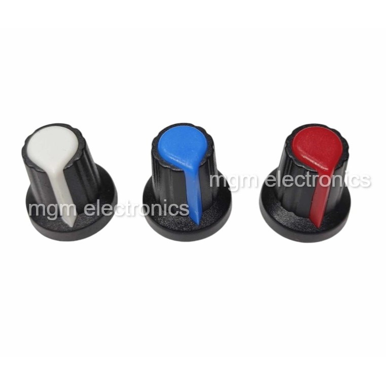 2PCs/LOT Knob for Potentiometer Blue White Red 5X16X17mm, 6mm Shaft ...