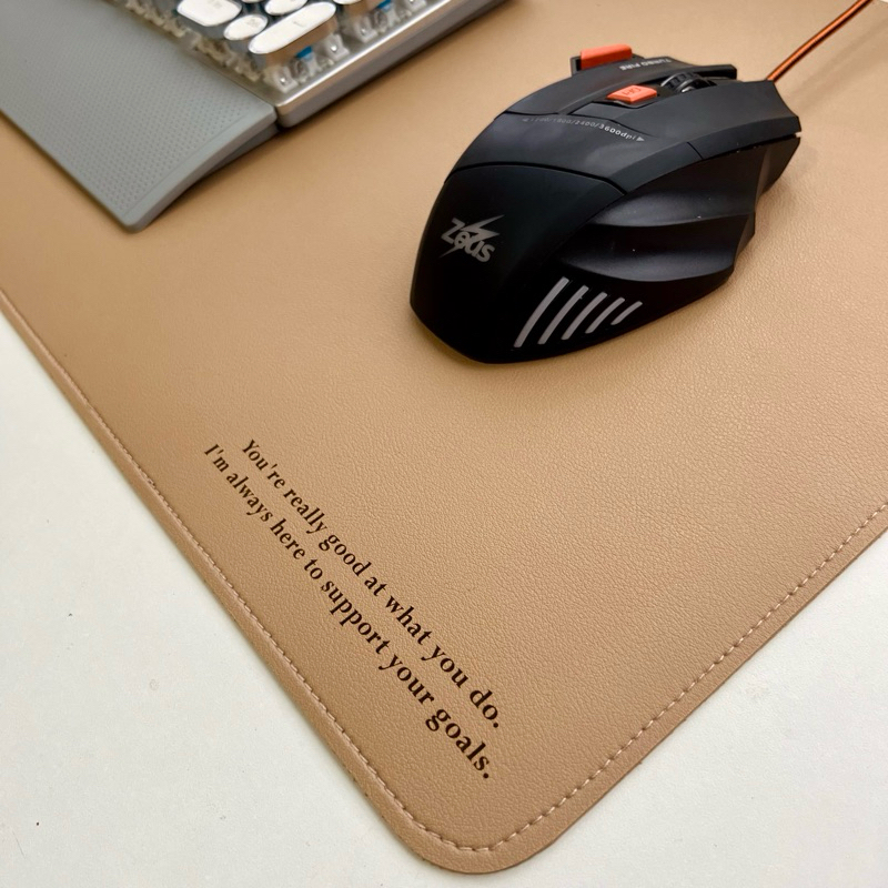 Personalized Desk Mat Vegan Leather Anti-Slip Waterproof Laser Engraved ...