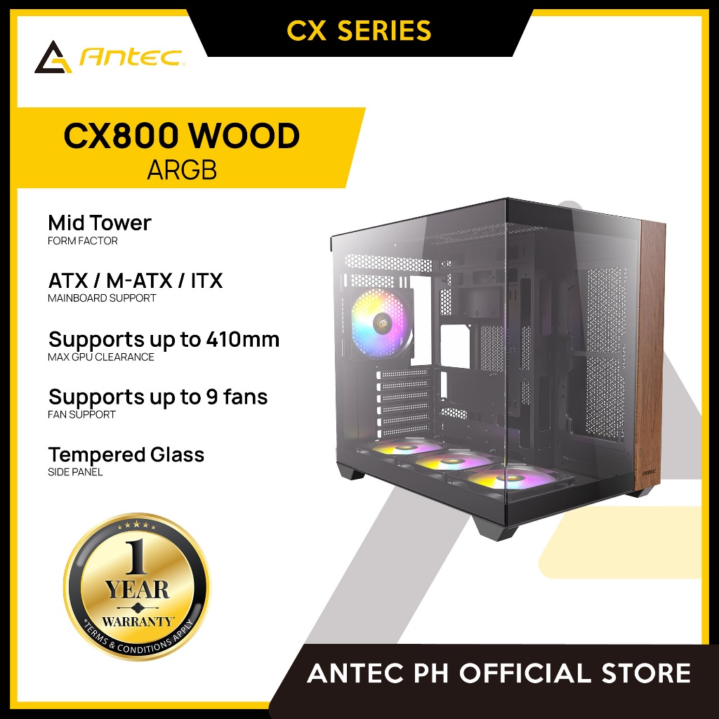 ANTEC CX800 Wood ARGB ATX/mATX/ITX PC Chassis | Shopee Philippines
