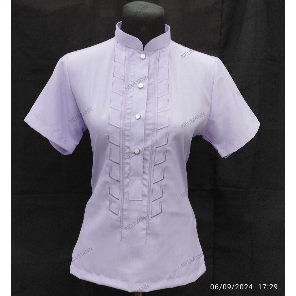 NEUMANN LADIES OFFICE BARONG (C#72) LAVANDER | Shopee Philippines
