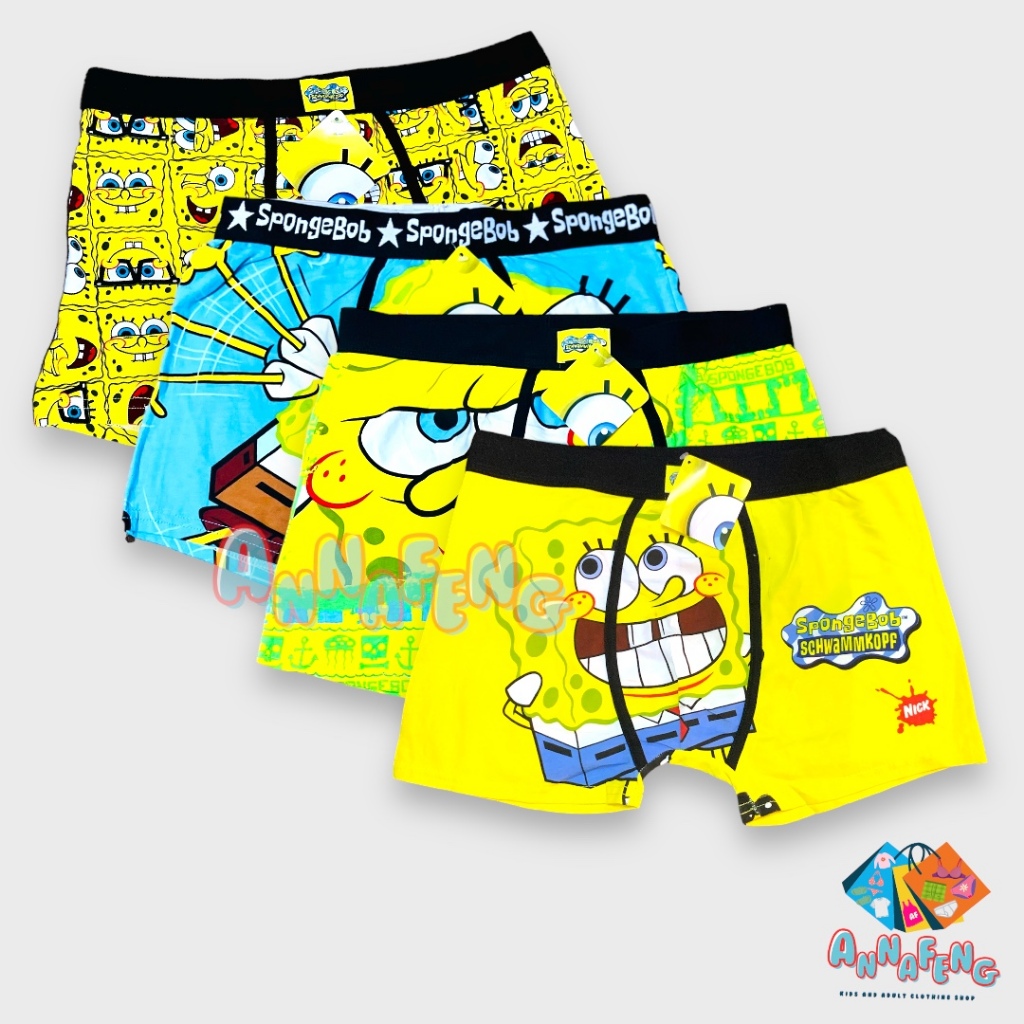 Spongebob Square Pants Boxer Brief For Adult Men 1pc Underwear Boxers ...